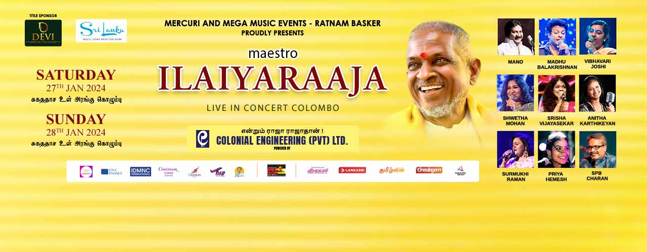 Ilaiyaraaja Live in Concert Colombo Event Tickets Online - BookMyShow
